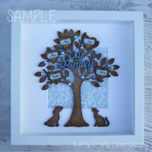 Mdf Family Tree with Pets Our Family - Arty Crafty Laser Designs
